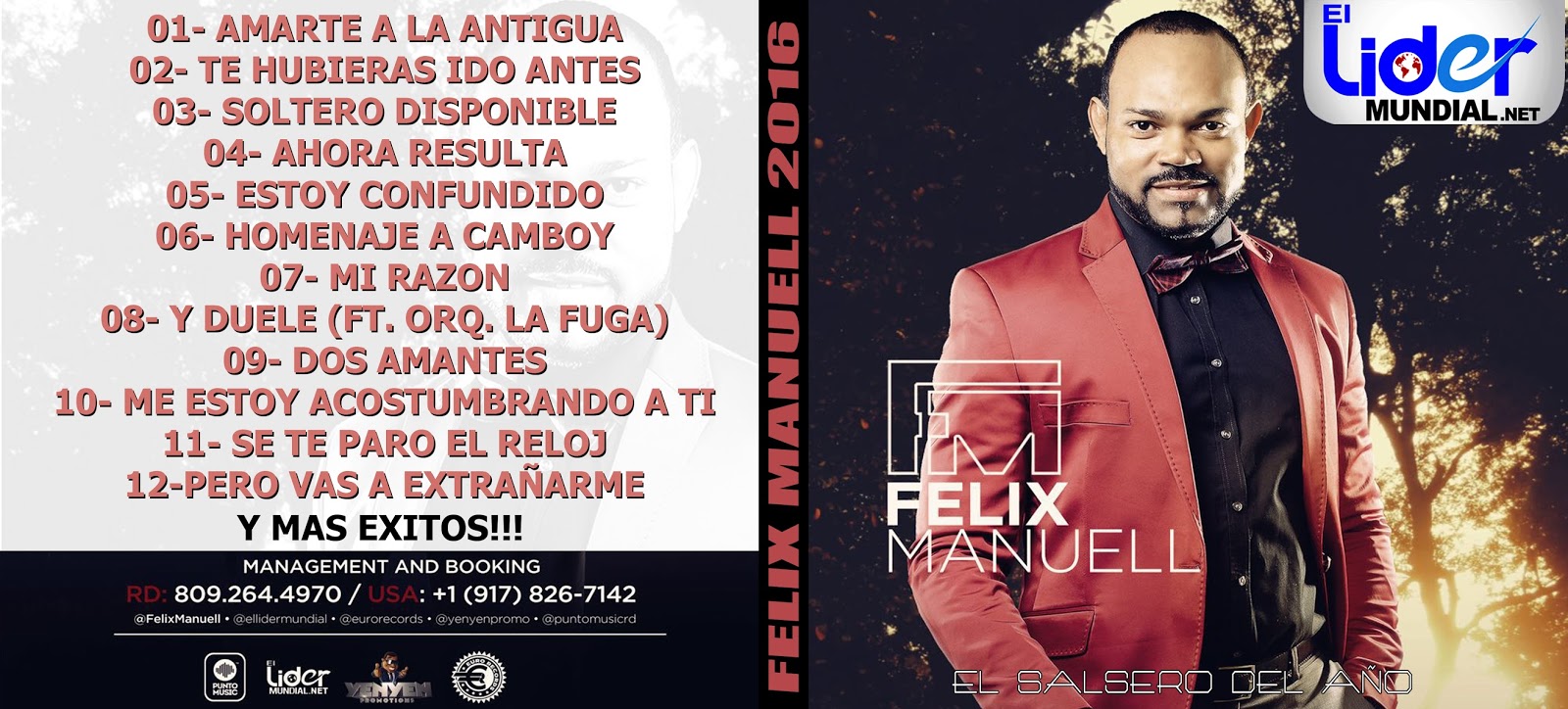 CD COMPLETO FELIX MANUELL TODOS SUS ÉXITOS 2016 ~ wWw.Sinrodeomusic.Net
