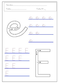 El blog de Mª Carmen López: FICHAS LETRA E