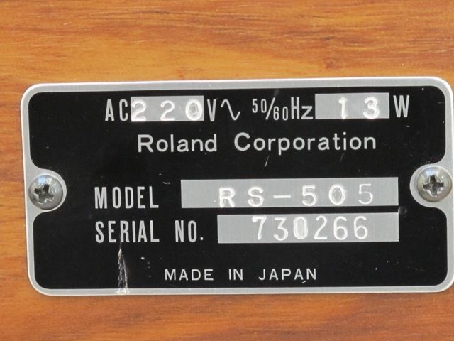 MATRIXSYNTH: ROLAND RS-505 PARAPHONIC STRINGS/SYNTHESISER SN 730266