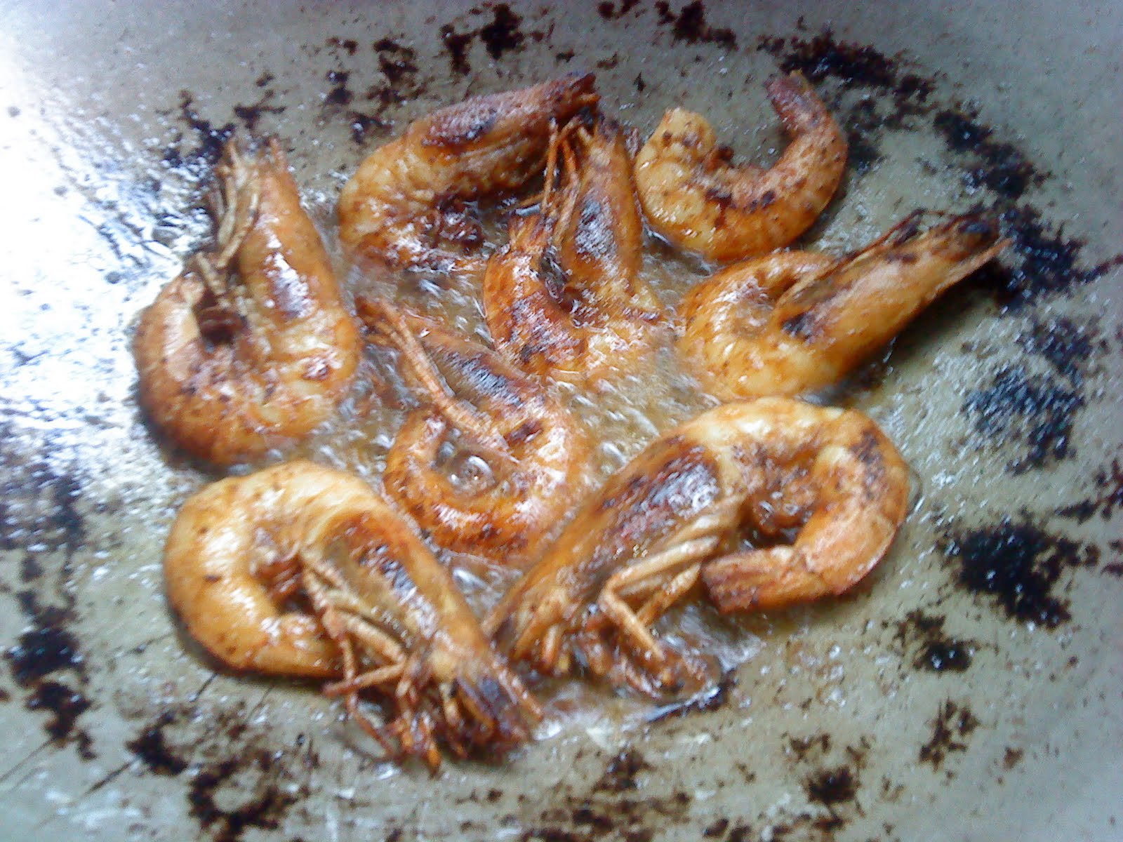 Cooking Pleasure: Fried Tamarind Prawns [Assam Prawns]