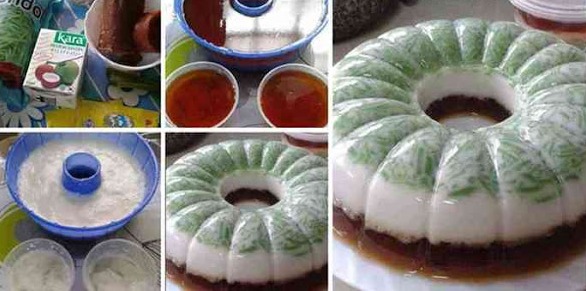 Ini dia Resep Membuat Pudding Cendol Lapis cincau yang Menyegarkan ...