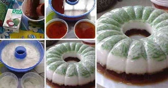 Ini dia Resep Membuat Pudding Cendol Lapis cincau yang Menyegarkan ...