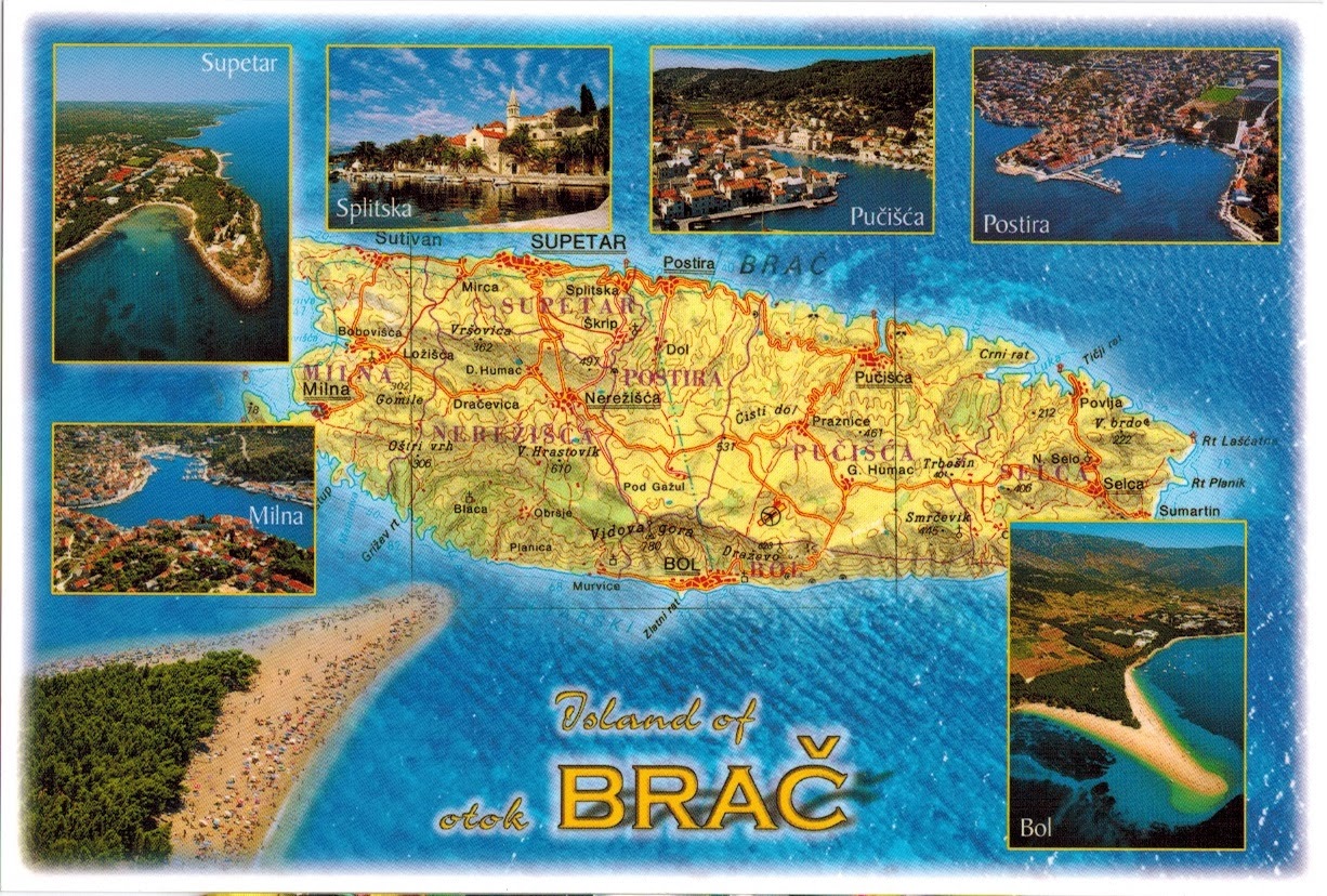 Map Cards - Hunting: 0257, 0258 Croatia - Island Brac