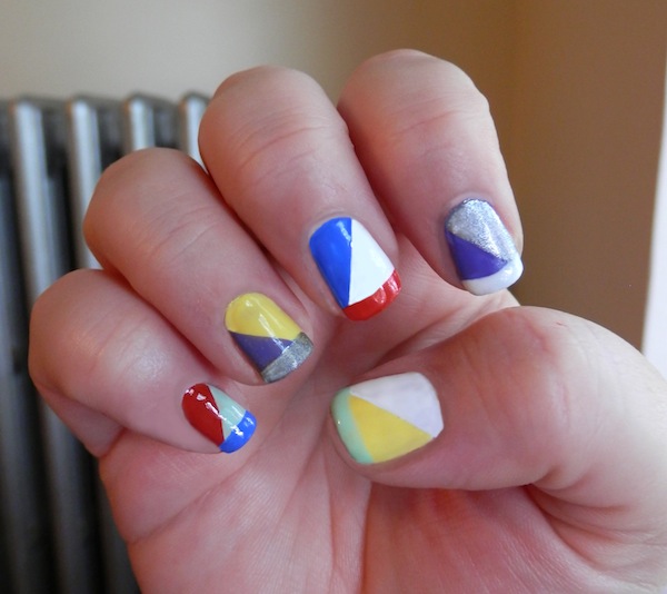 BEAUTY: Geometric Nails Tutorial | Neon Rattail