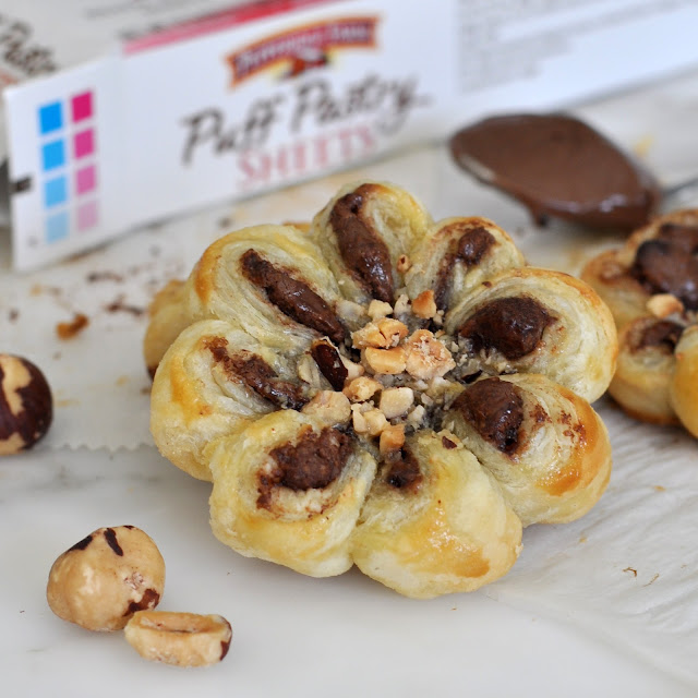 Cooking with Manuela: How to Make Puff-Pastry Chocolate-Hazelnut Flowers