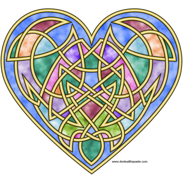 Don't Eat the Paste: Heart Knot to color