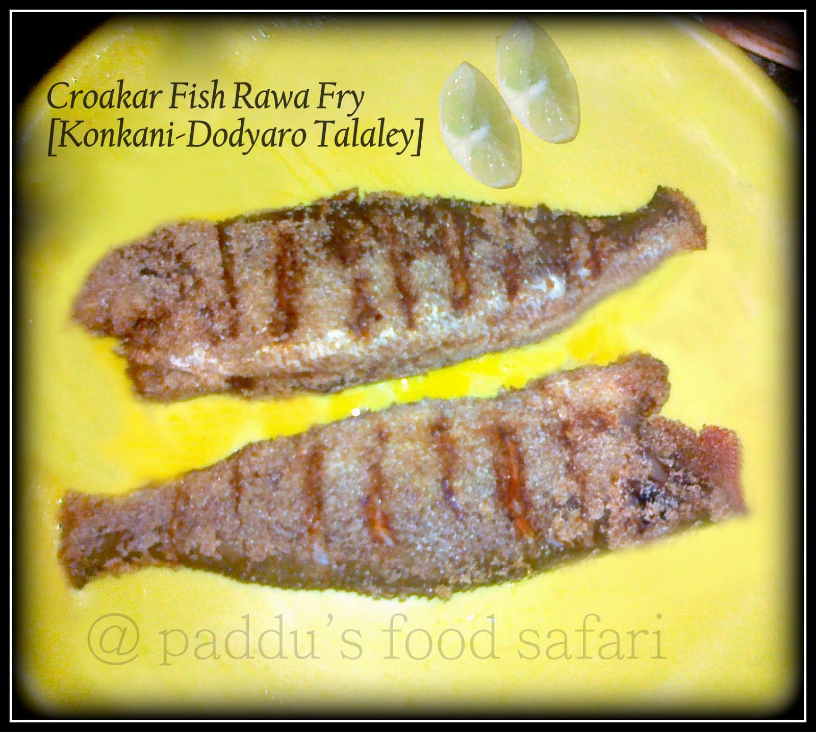 gHara javaN (Home Food): Croakar Fish Rawa Fry [Konkani-Dodyaro (Hodki ...