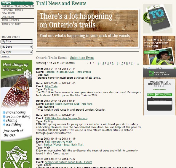 Ontario Trails: Ontario Trails News - Ontario Trail events, cycling ...