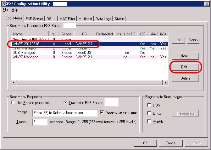 Chandler: Symantec Altiris client Boot image problem
