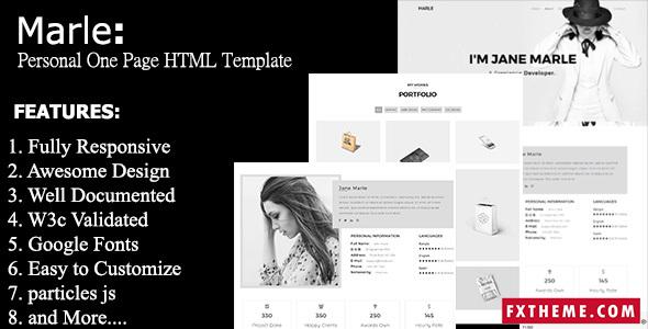 Laurie Percival Marle - Personal One Page Template agency business ...