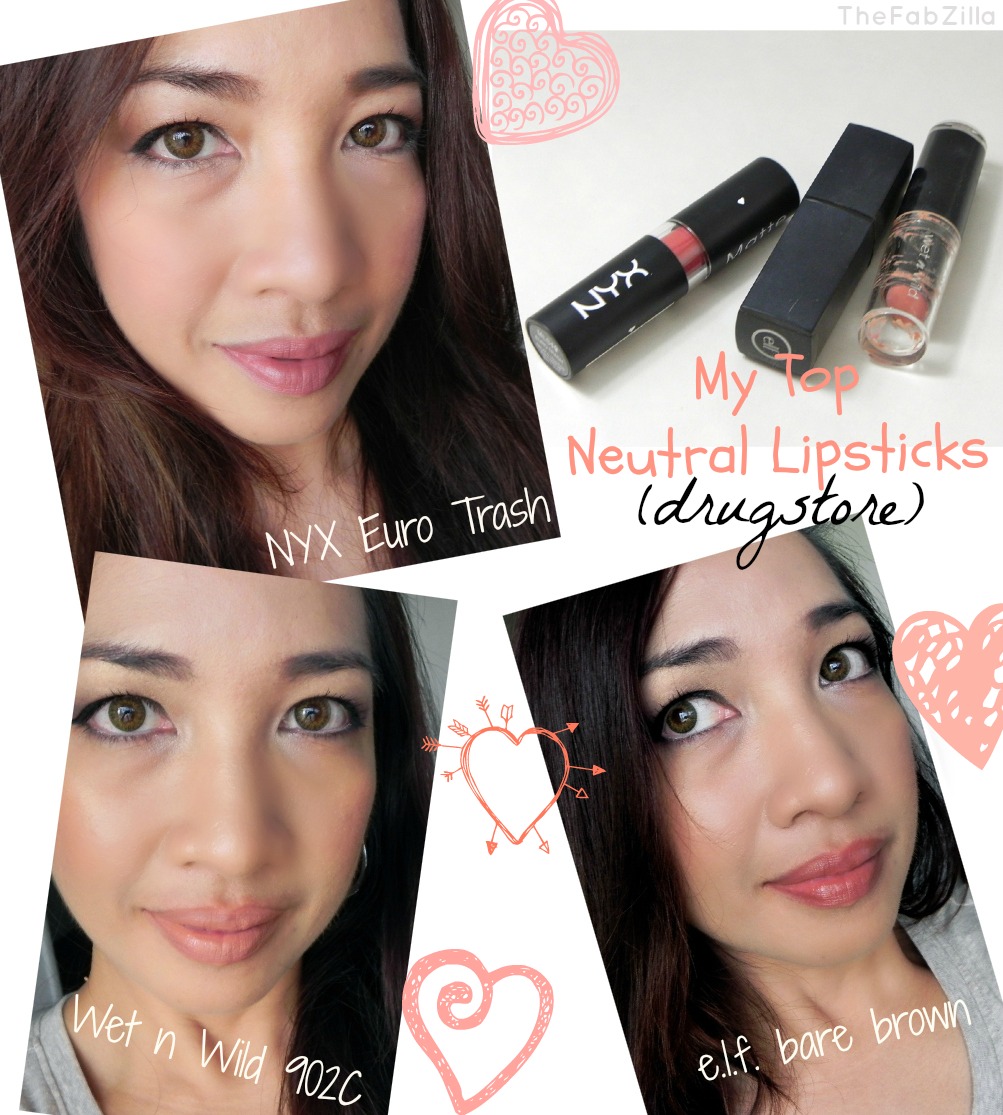 Top 3 Drugstore Faves: Neutral Lipsticks! - thefabzilla