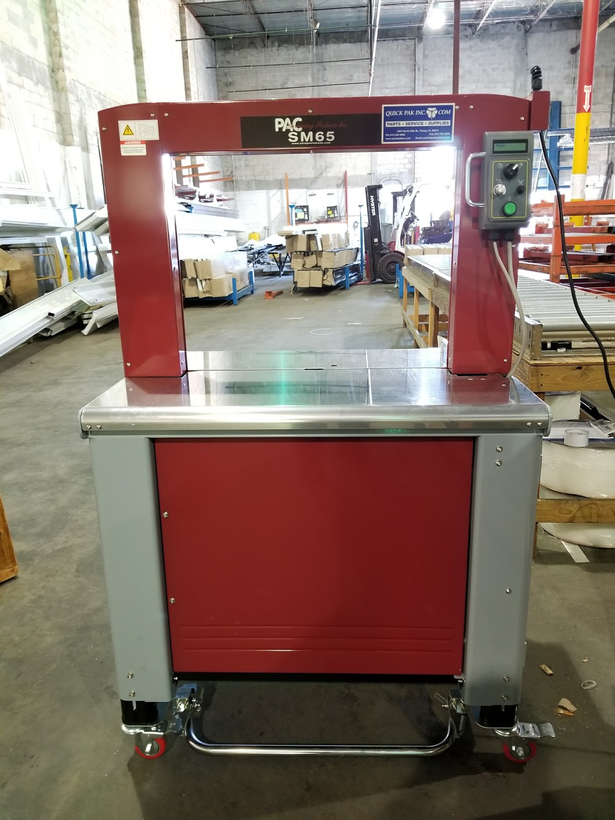 New install of a PAC SM65 AUTOMATIC ARCH STRAPPING MACHINE by Quick Pak ...