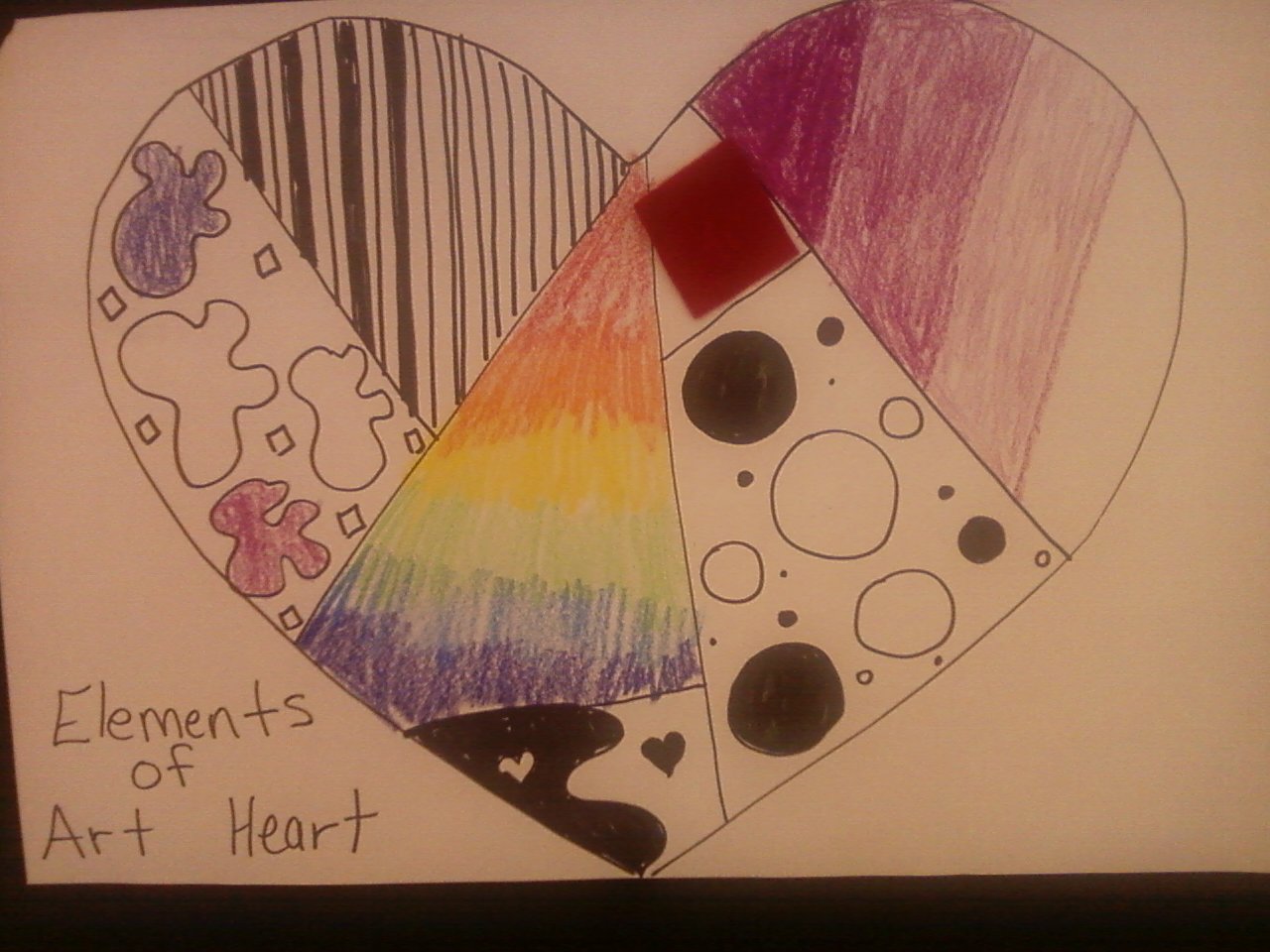 PPPS Elementary Art Rooms: ELEMENTS OF ART heart