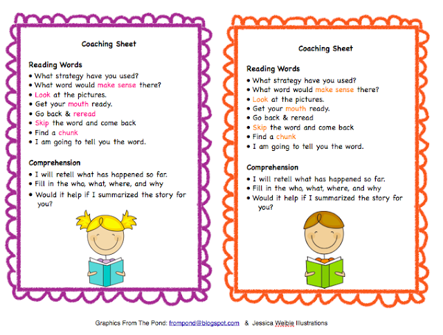 My Heart Belongs in First: Coaching Sheet for Partner Reading - Freebie