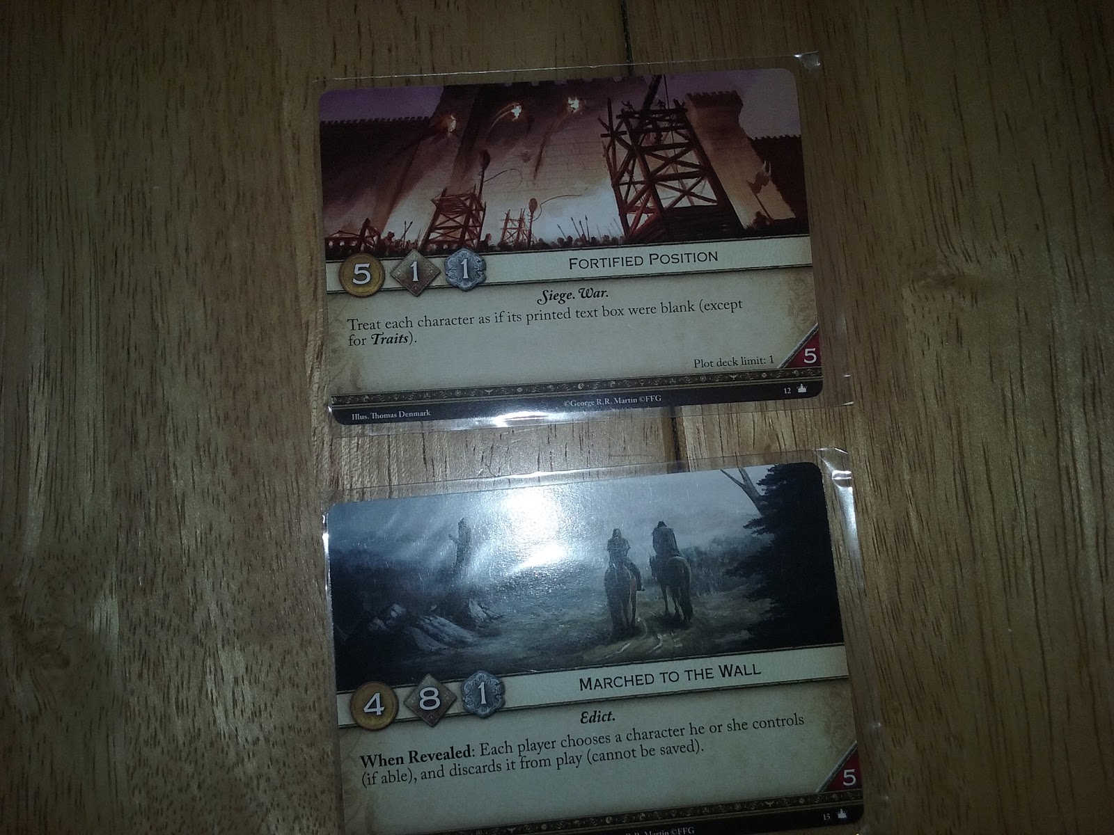 Plot cards focus for A Game of Thrones the Card Game Second Edition LCG