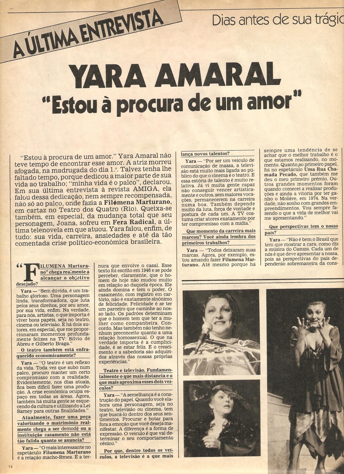 revista amiga & novelas: REVISTA AMIGA Nº 975 - YARA AMARAL - 23/01/89