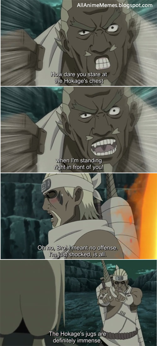 All Anime Memes: Naruto Shippuden Raikage Master Bee Lady Tsunade Meme