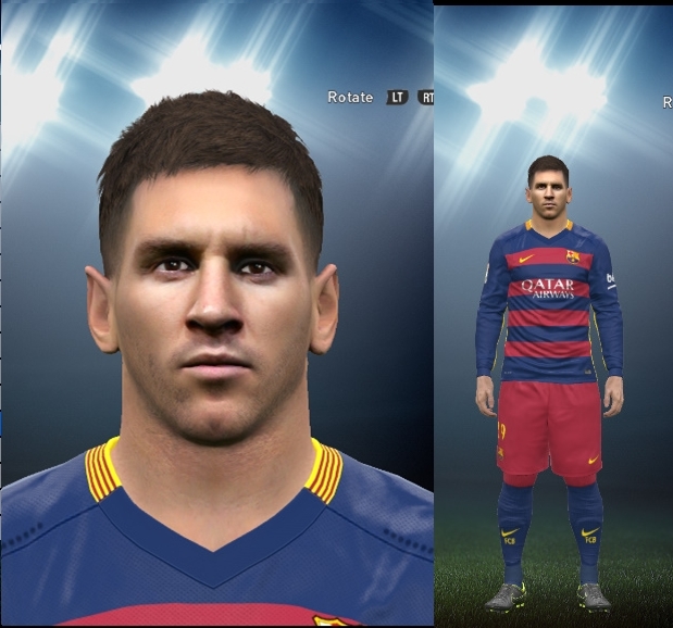 Faces by Mo Ha: PES 2016 Lionel Messi With Any Hairs