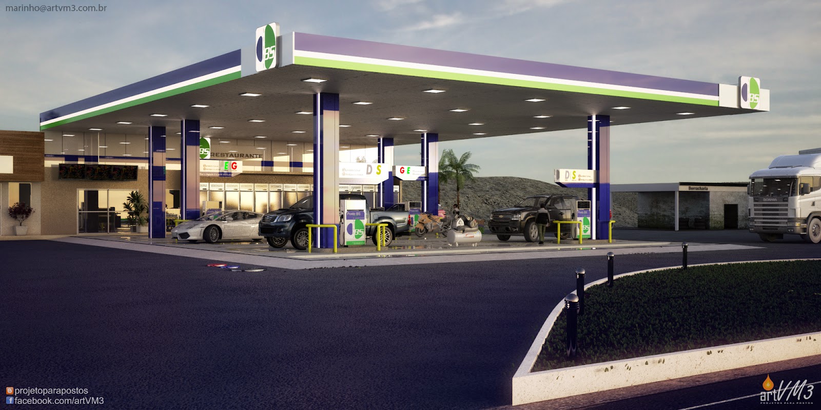Petrol Design | Projeto para Postos - (44) 9809.9023 - contato@petroldesign.com.br: Projeto 3D ...