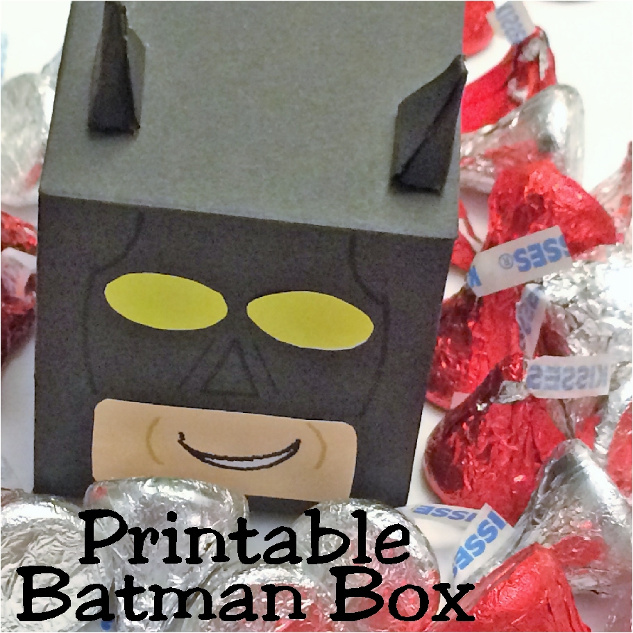 Printable Batman Party Favor Box