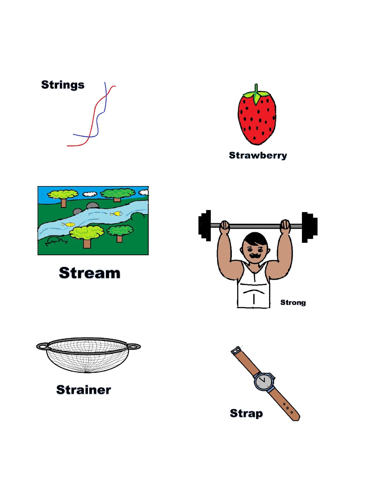 The Speech Therapist: "STR" Blends with Pictures