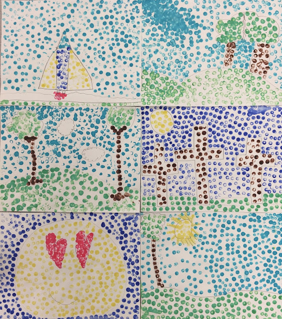Art Class with Mrs. Kilpatrick: Pointillism in 2nd Grade!