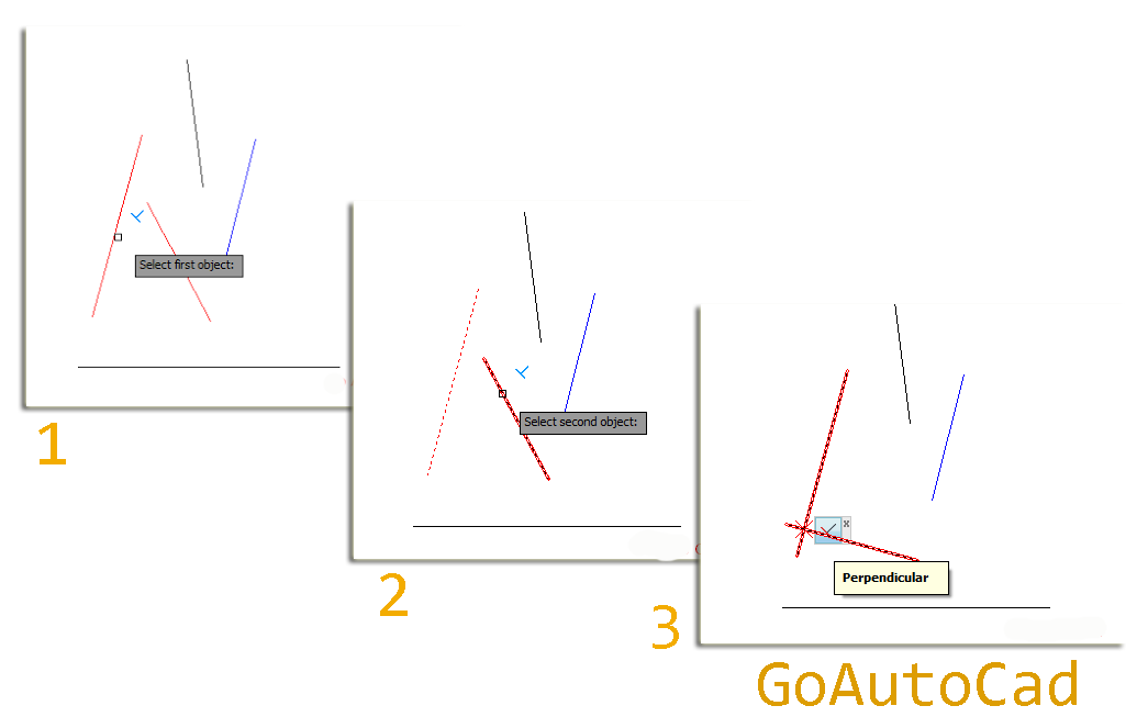 Post 49 : Mengaplikasikan Constraint Perpendikular - Go Auto CAD