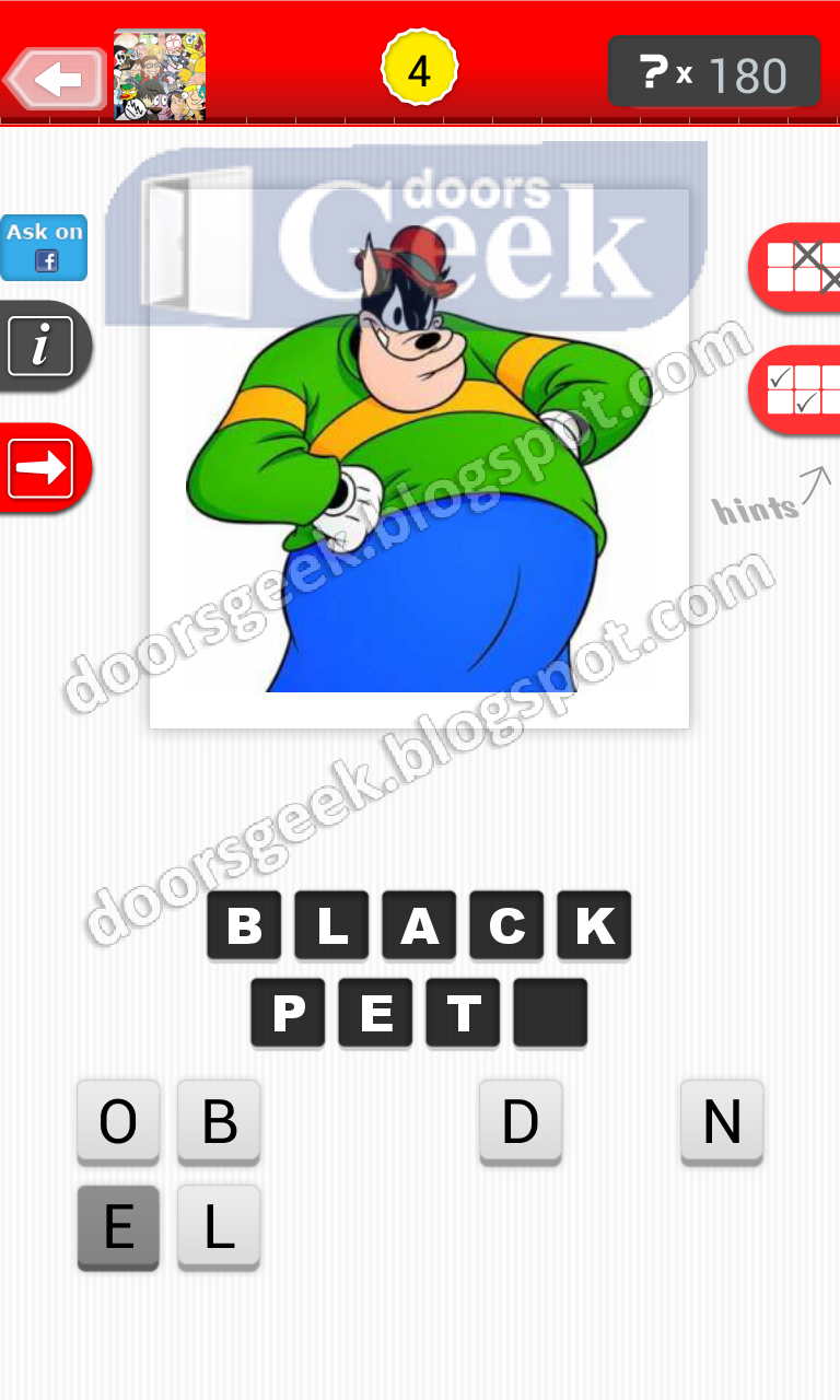 Guess The Cartoon Level 12-4 ~ Doors Geek