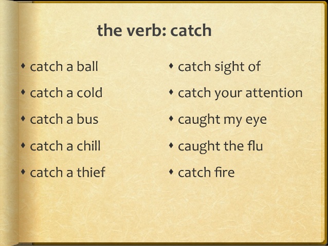 Click on: COLLOCATIONS WITH "CATCH"