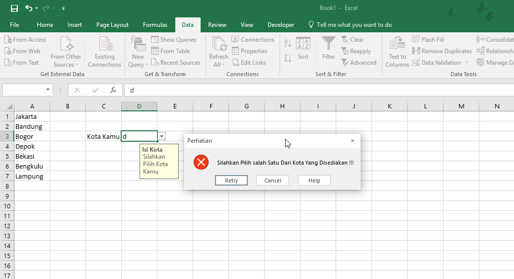 Cara Mudah Membuat Dropdown List Di Microsoft Excel 2016 Dengan Data Validation - FikiMedia