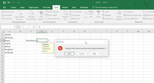Cara Mudah Membuat Dropdown List Di Microsoft Excel 2016 Dengan Data Validation - FikiMedia