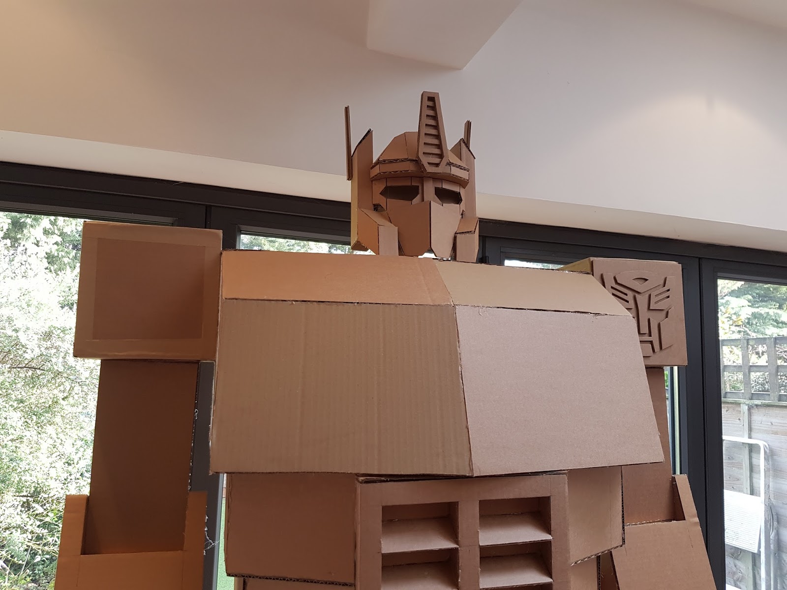 How to create a cardboard Optimus Prime
