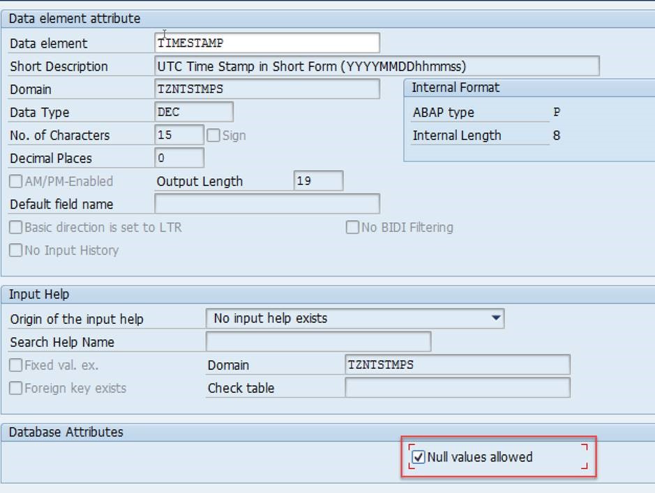 SAP ABAP Central: Ensure values of the newly added fields to the database table in SE11 for the ...