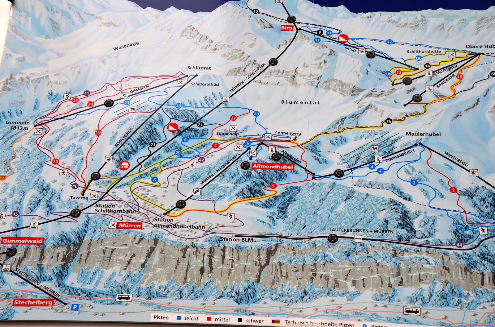 Travels: Day #5: Traveling and Mapping via I-phone ~ Wengen to Murren