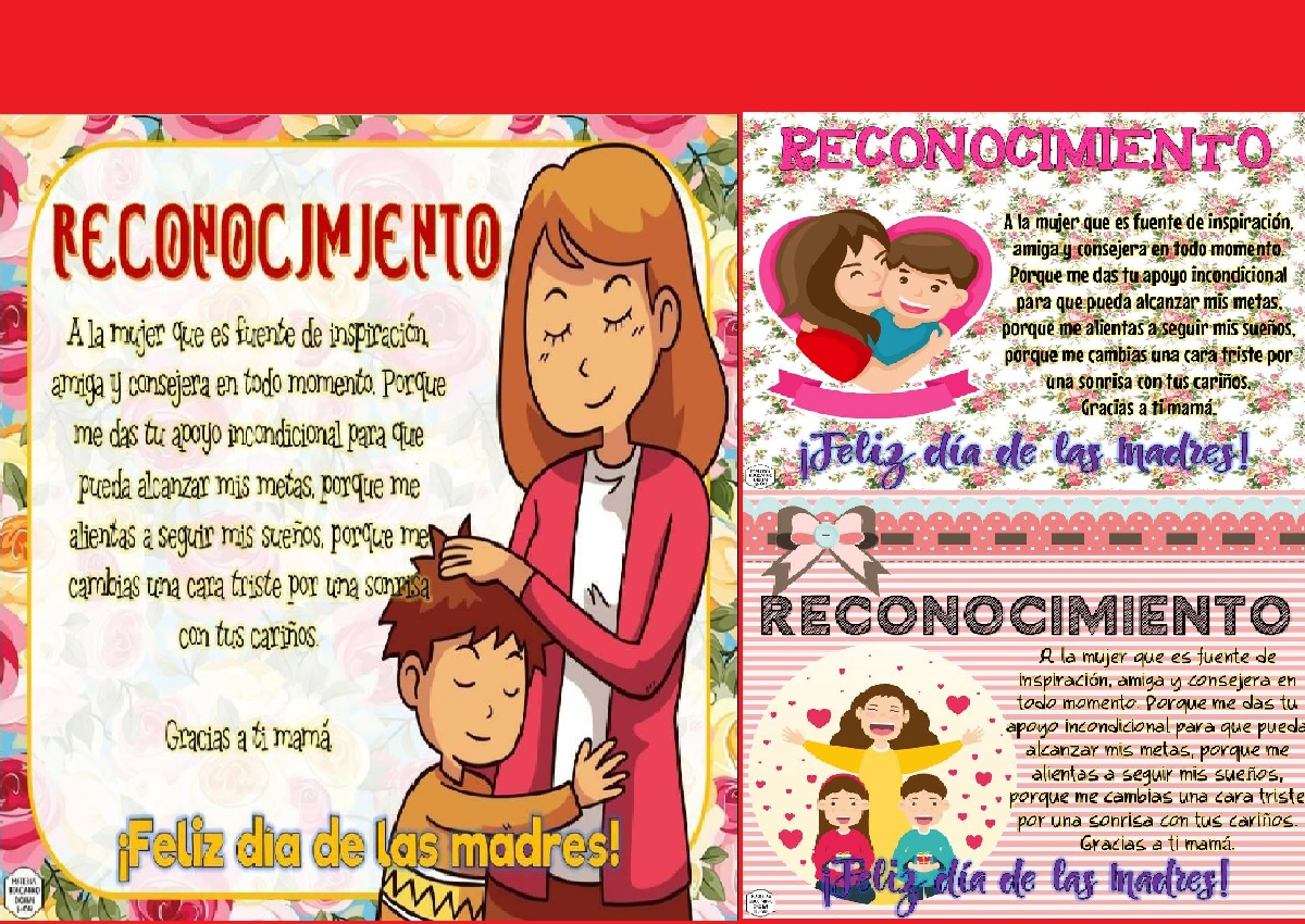 Reconocimientos para entregar el Día de las Madres PDF | Planeaciones ...