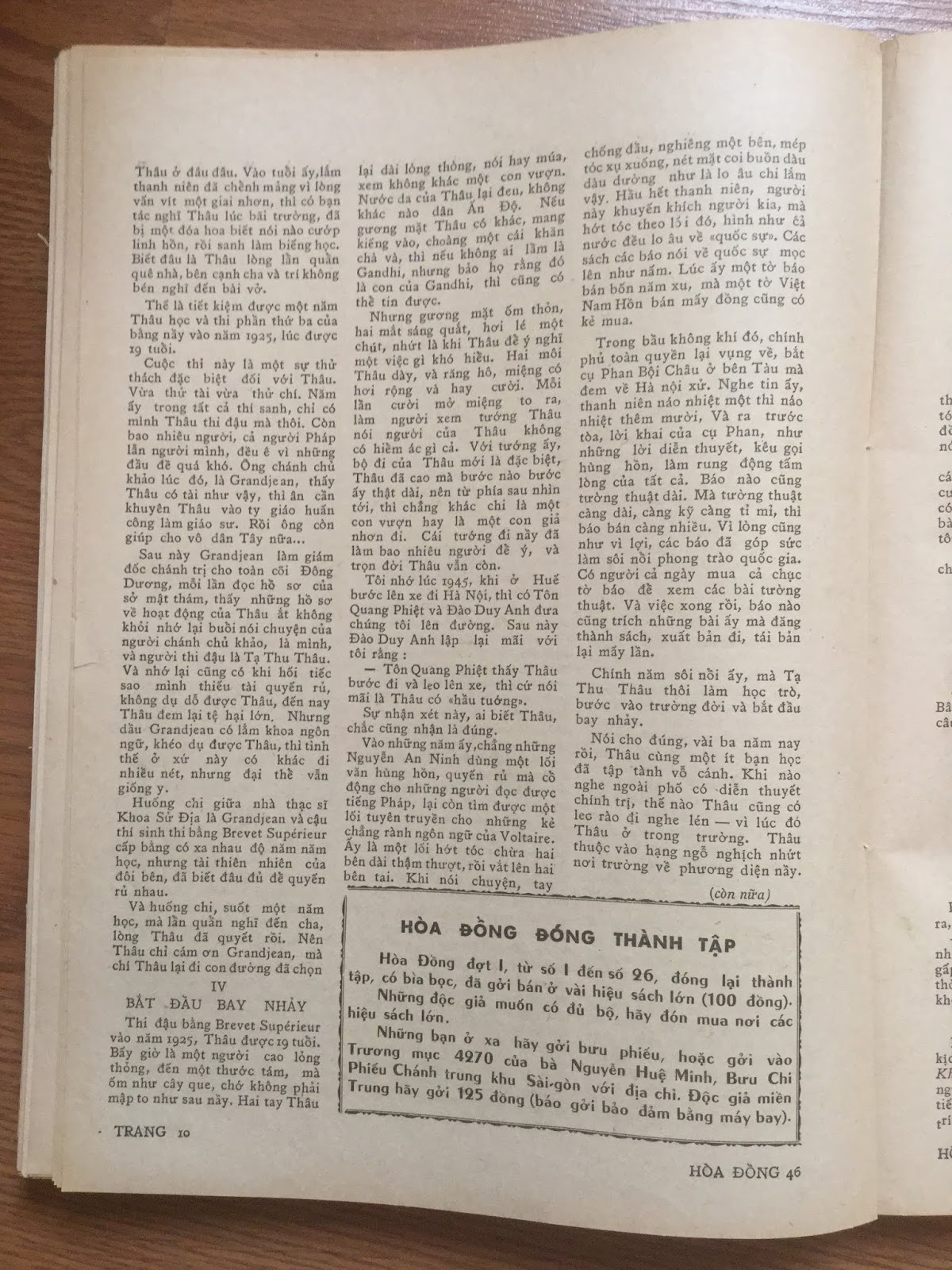 Nhị Linh: Văn chương miền Nam: Hồ Hữu Tường (5): Tạ Thu Thâu (I)