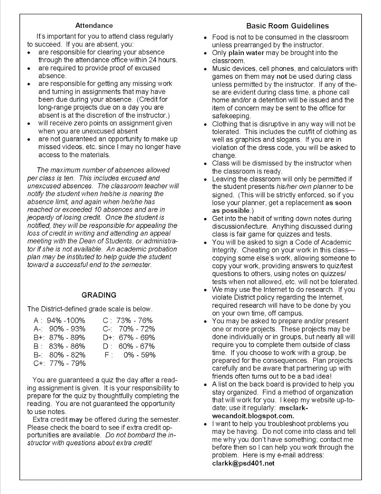 We Can Do It: U. S. History Syllabus