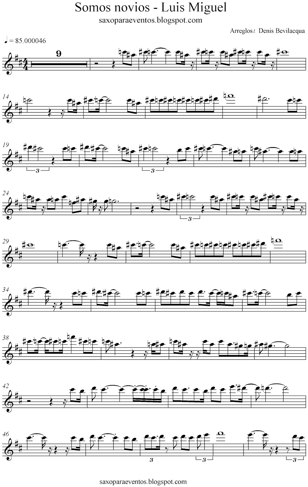 Pista y partitura de "Somos Novios" de Luis Miguel, Armando Manzanero ...