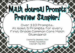 Primary Possibilities: Math Journal Fun with a Chance to Win!
