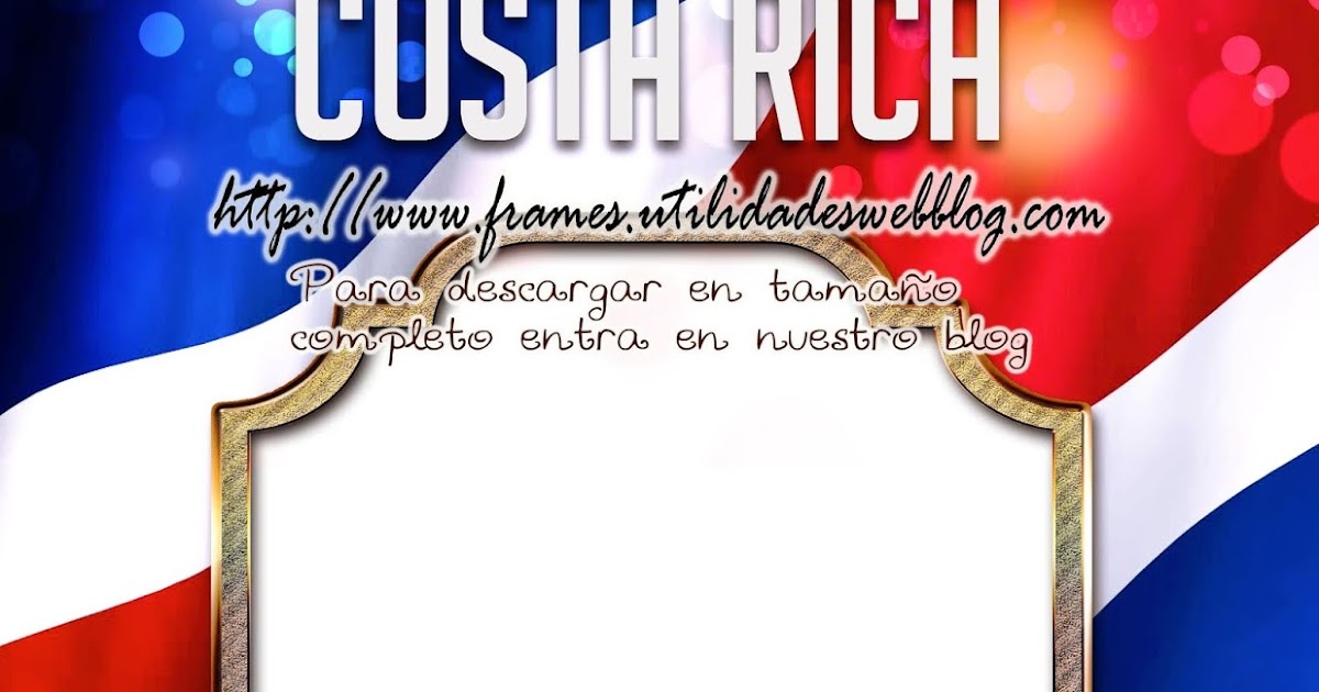 Patriótico marco para fotos con bandera y ave nacional de Costa Rica ...