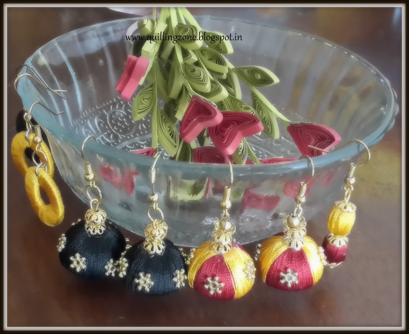 My Quilling Zone: Silk thread accessories - 3