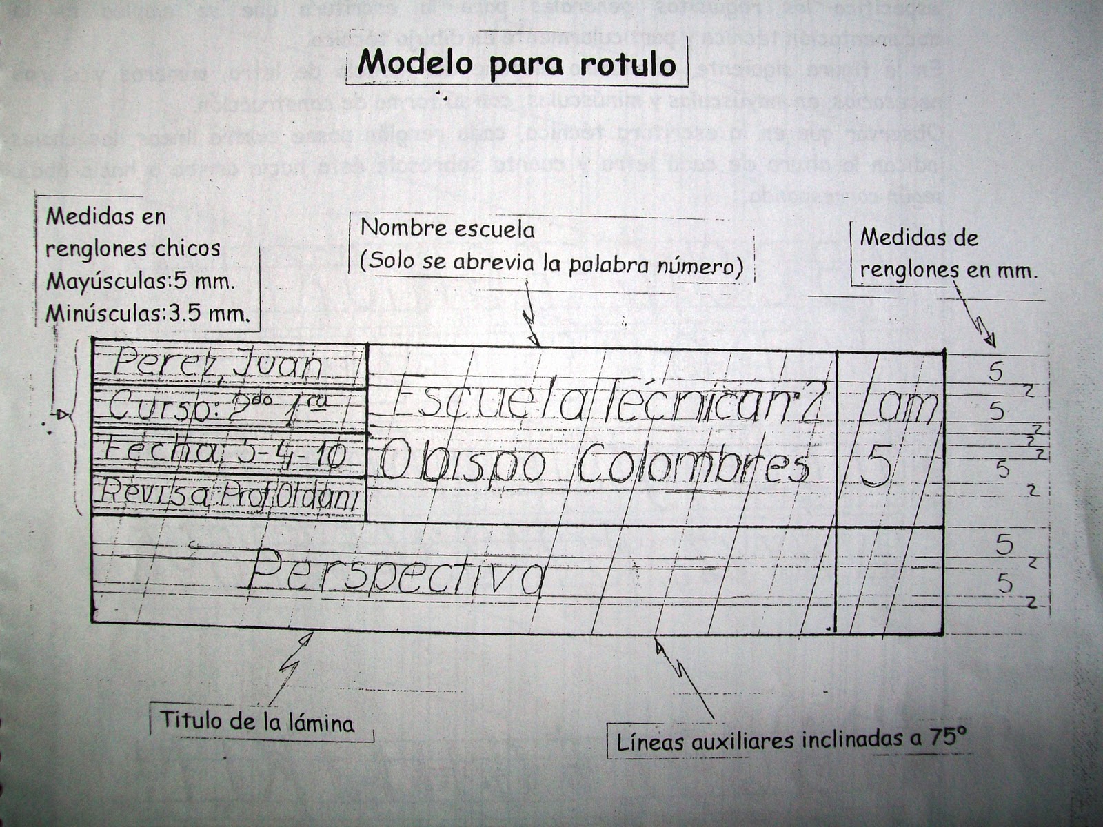 Rotulo Dibujo Tecnico A4 - Urema Nacor