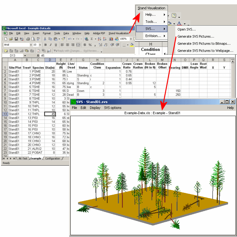INGENIERIA FORESTAL: Software stand visualization system