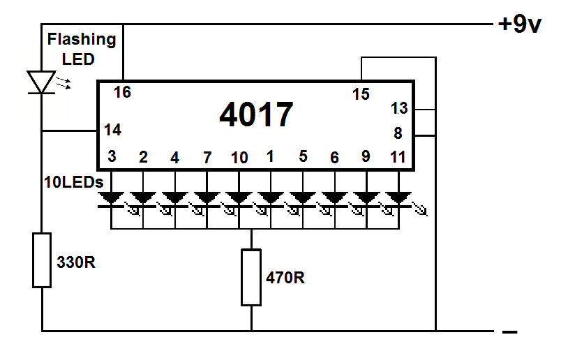 4017 микросхема схема включения - 87 фото