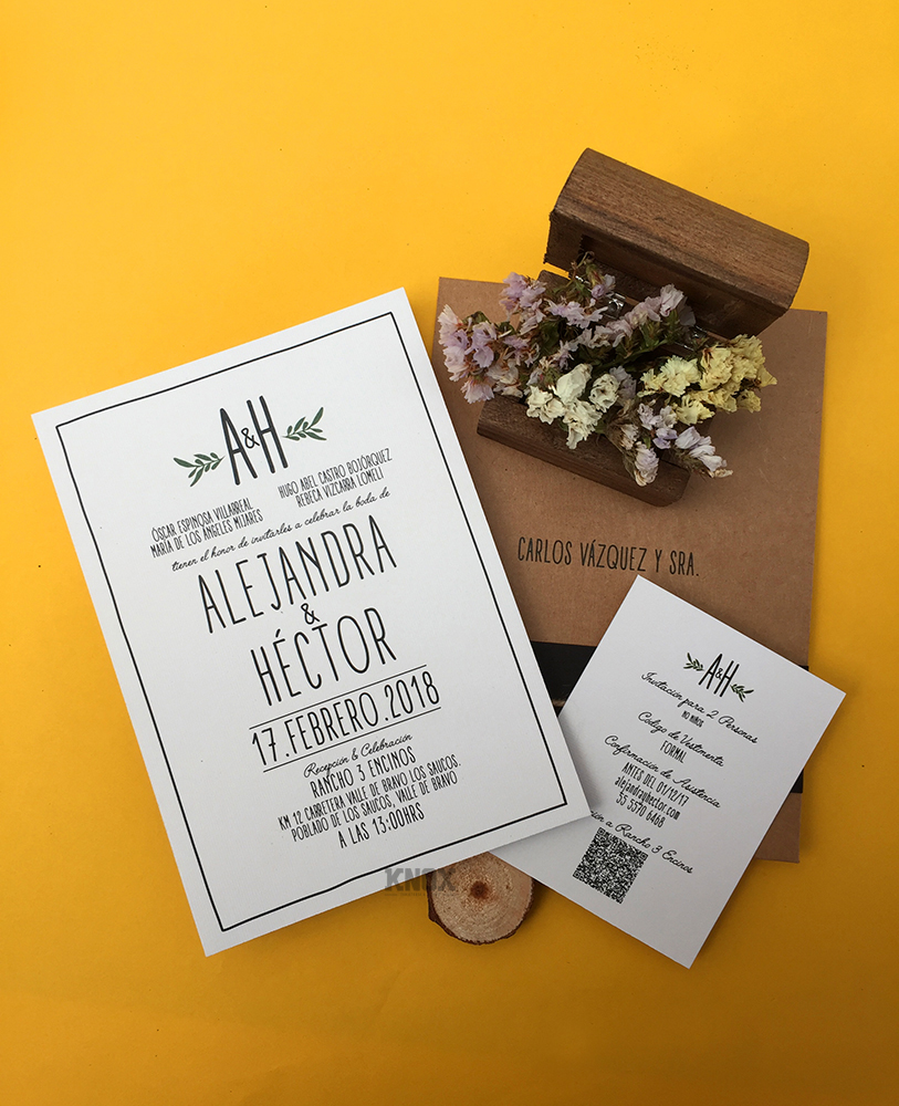 ALEJANDRA & HÉCTOR | KNOX TARJETERÍA