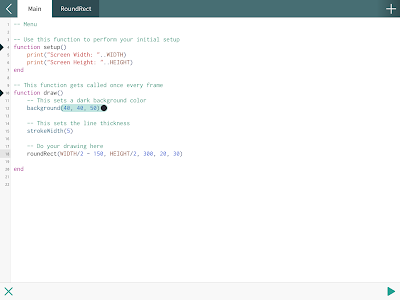 Codea Tutorials: Tutorial 2 - Creating a Rounded Rectangle (Updated 2/9/15)