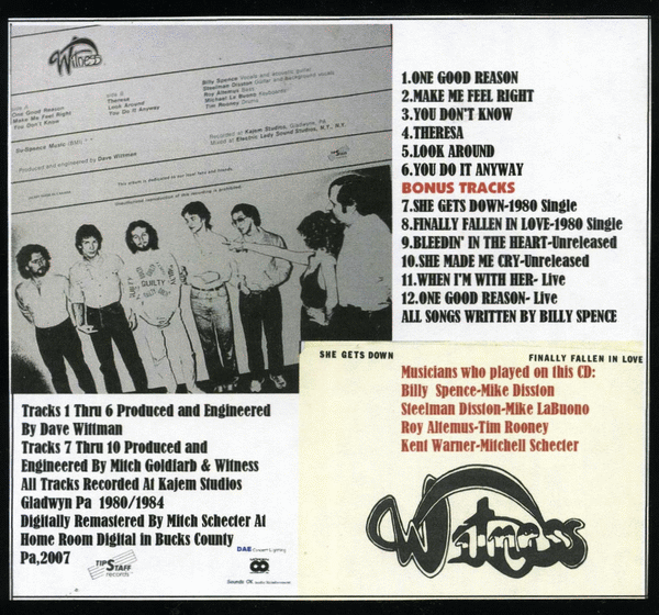 Hard Rock / AOR Heaven: WITNESS (Philadelphia, US) - Witness [Special ...