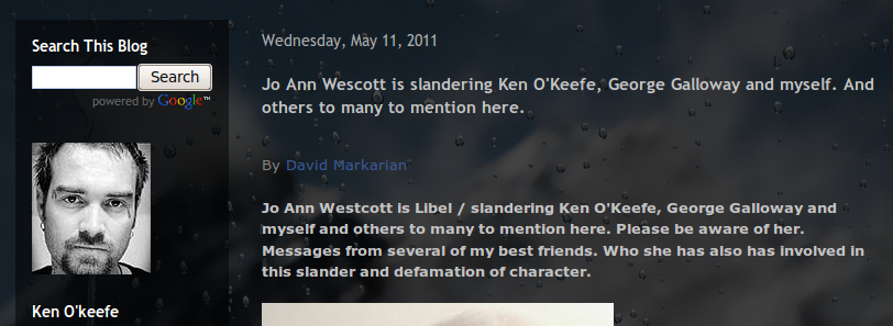 Andrea Carancini: Jo Ann Wescott: i profittatori di guerra Ken O' Keefe ...