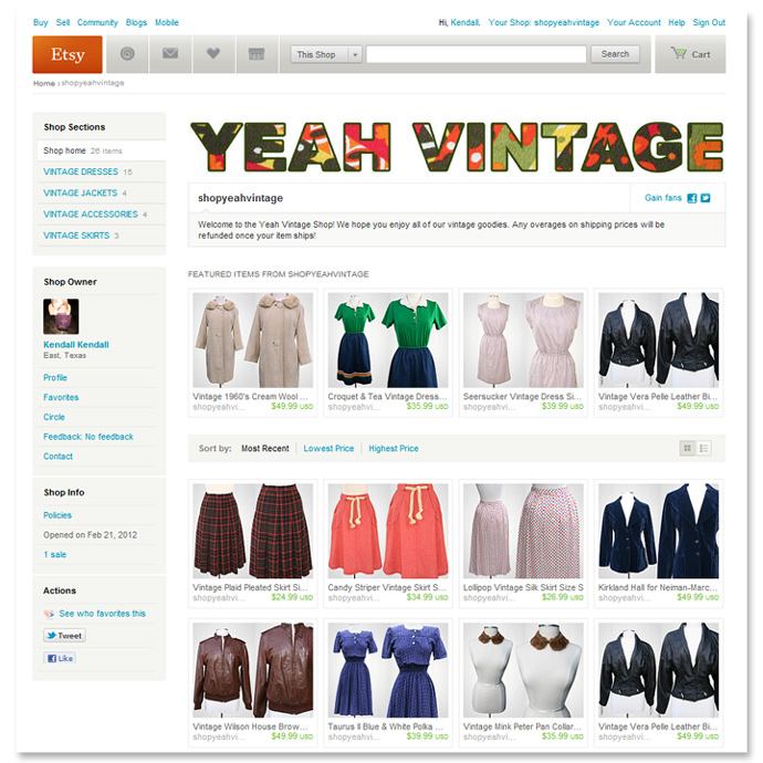 Yeah Vintage: ETSY