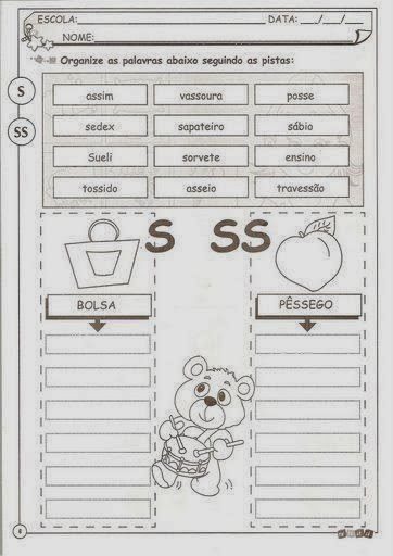 Atividades Educativas: Atividades dificuldades ortográficas S e SS 3º ano